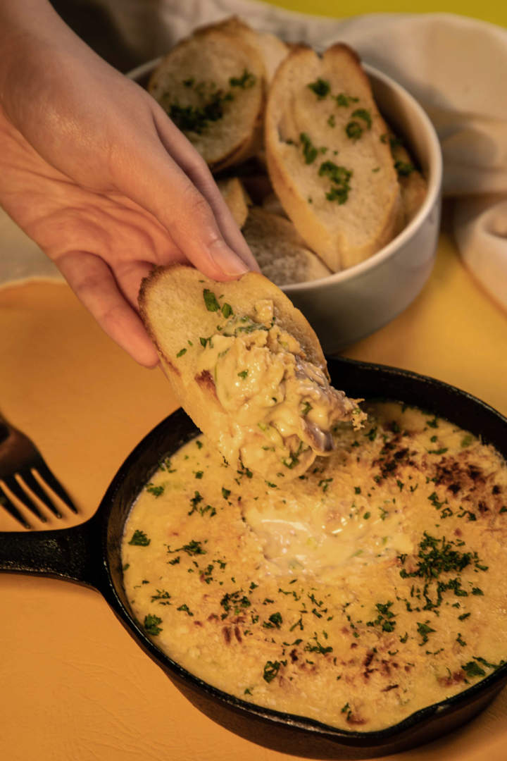 Barbecued Chicken Alfredo Dip | Online Recipe | The Maya Kitchen