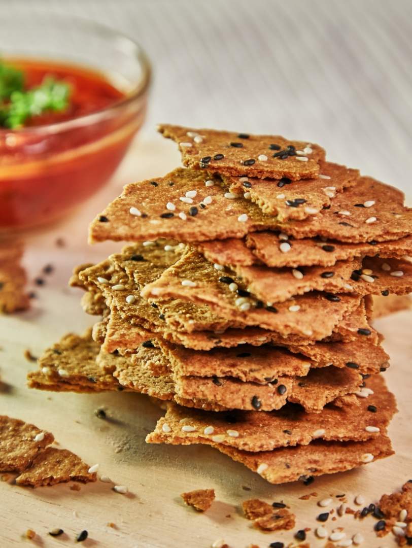 Whole Wheat Sesame Chips | Online Recipe | The Maya Kitchen