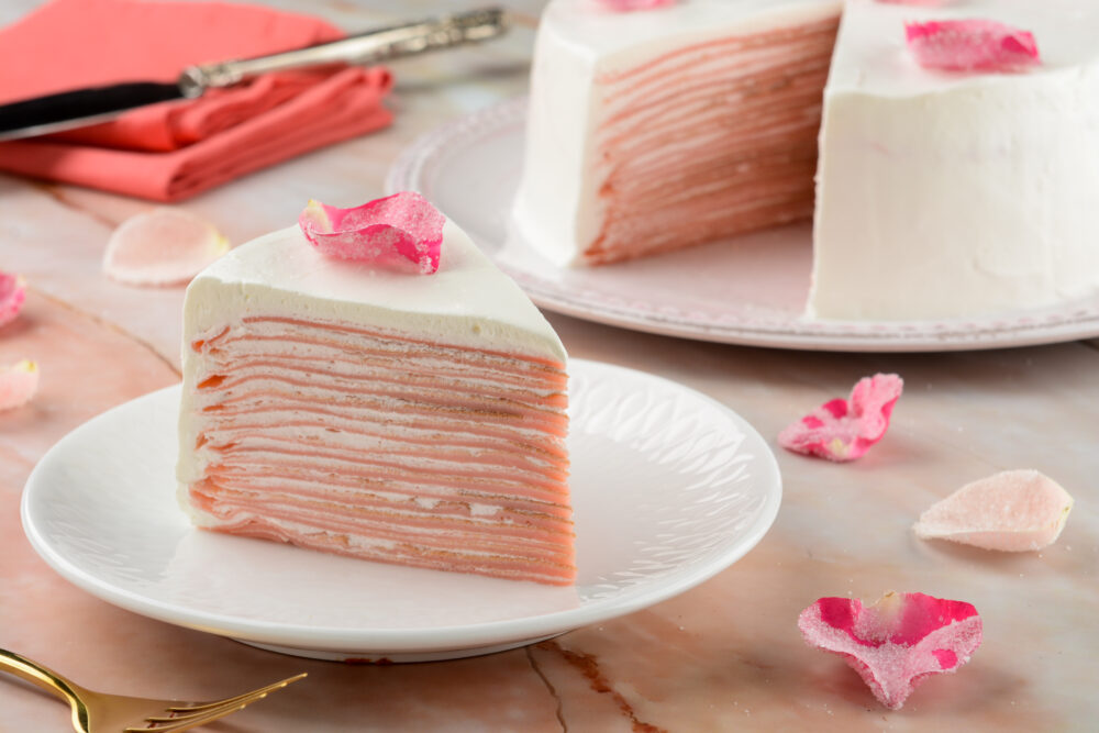 Rose Crepe Cake | Online Recipe | The Maya Kitchen