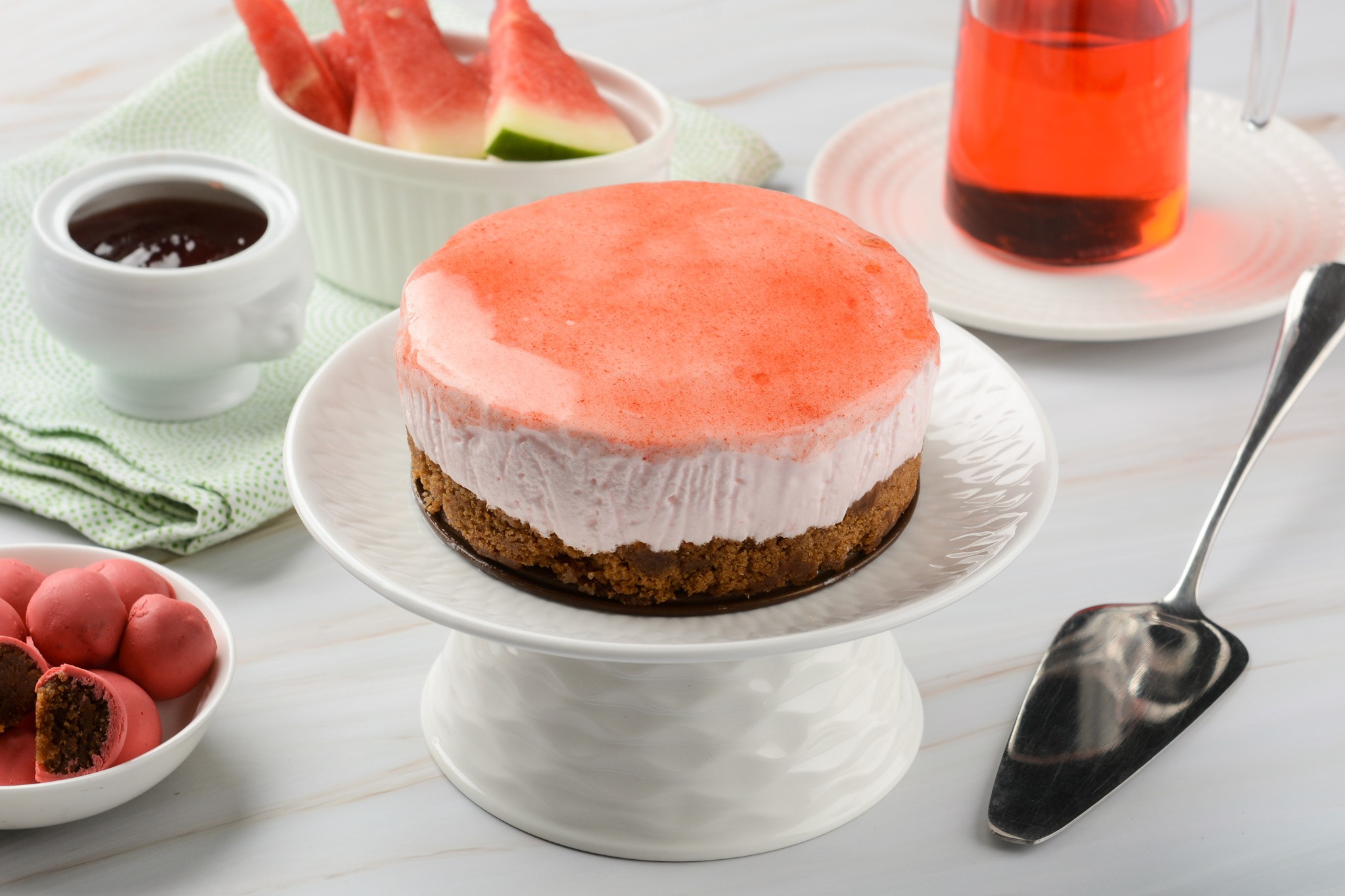 Watermelon Butterscotch Mousse | Online Recipe | The Maya Kitchen